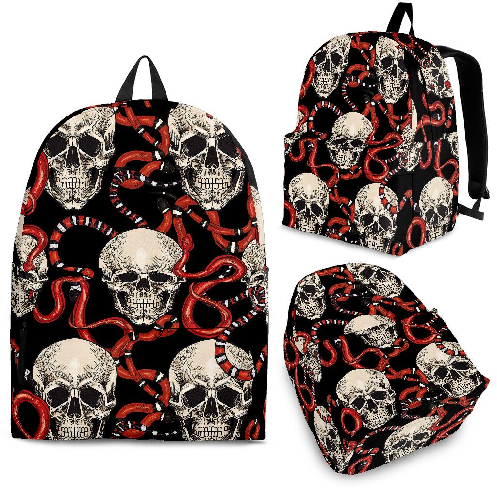 Red Snake Skull Pattern Backpack holiday gift – ccgoodshop