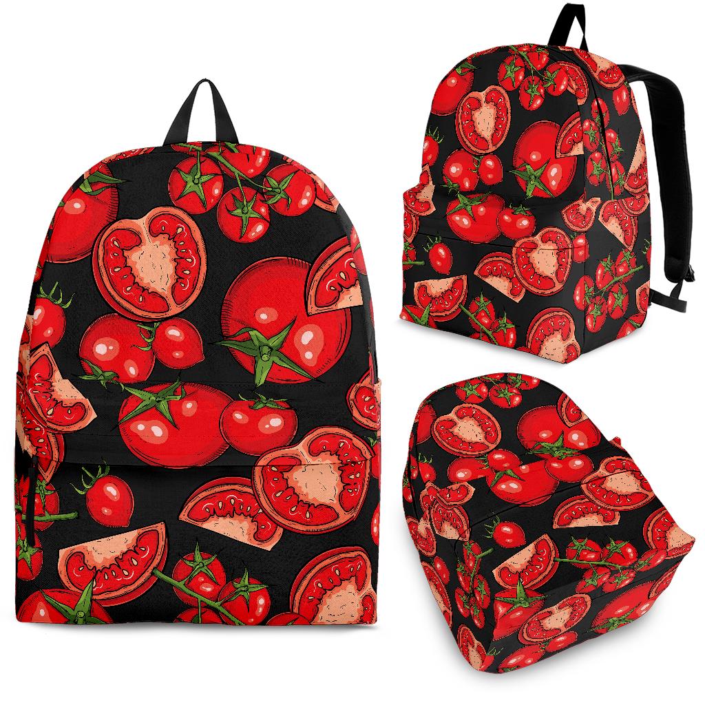 Tomato Black Background Backpack holiday gift – ccgoodshop