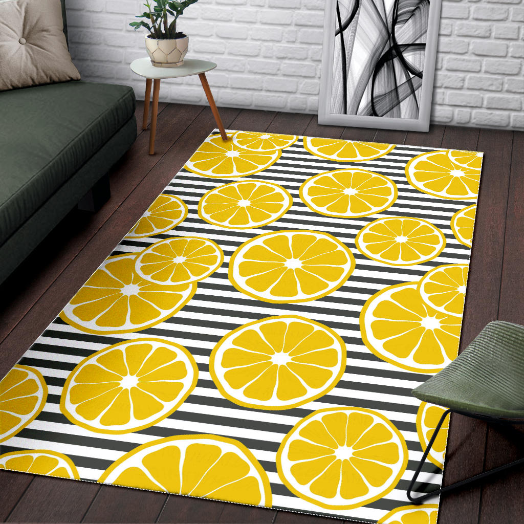 Slice Of Lemon Design Pattern Area Rug holiday gift – ccgoodshop