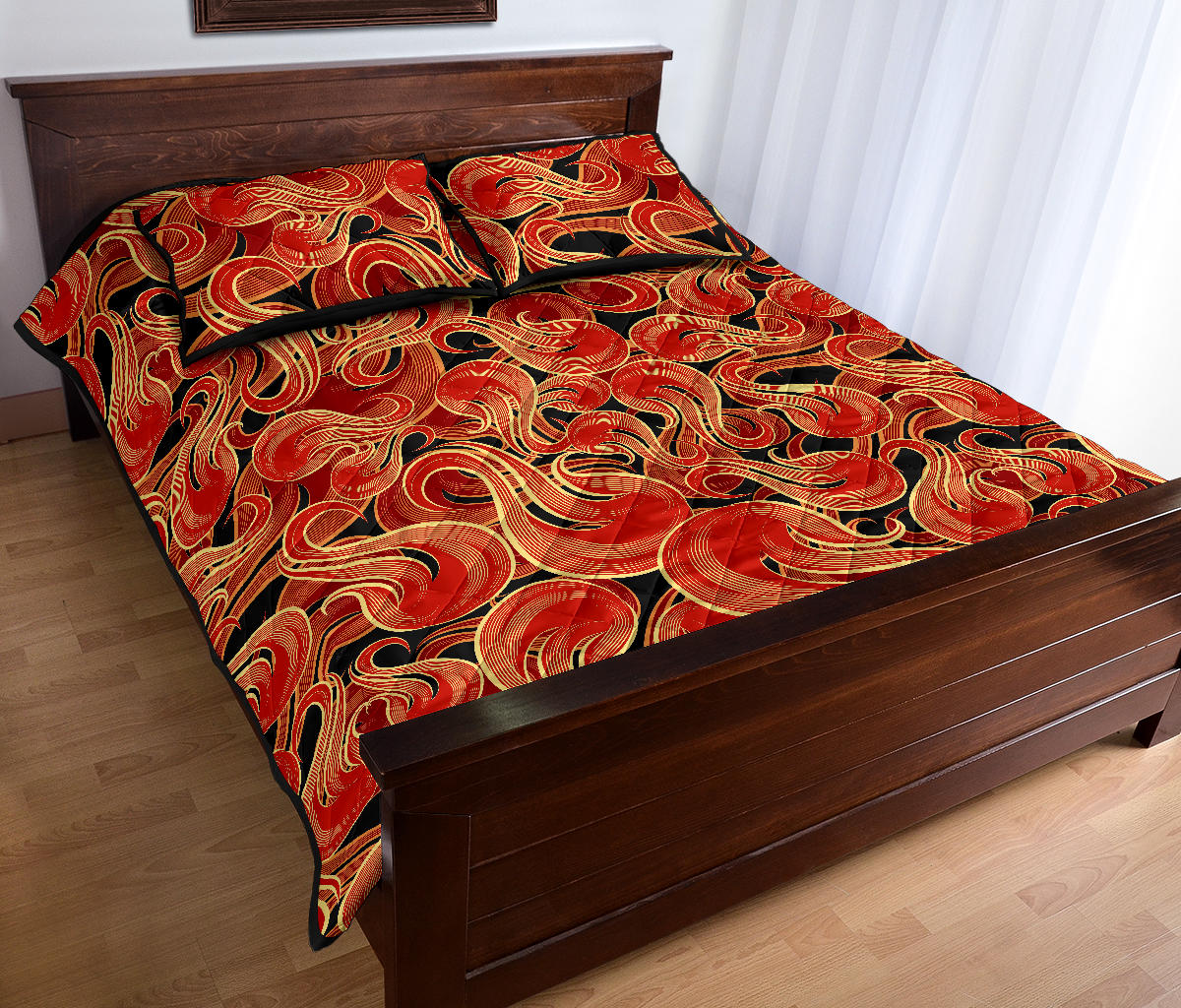 Fire flame pattern Quilt Bed Set holiday gift – ccgoodshop